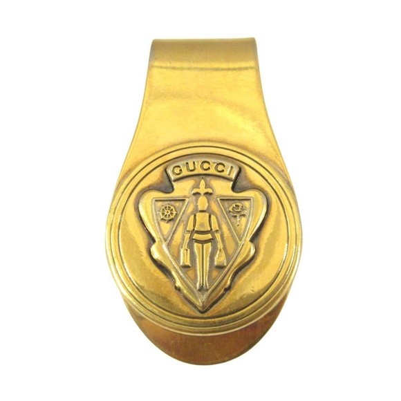 Gucci | Accessories | Gucci Crest Logo Money Clip Wallet In Old Vintage ...